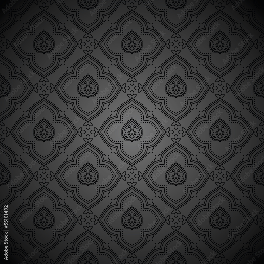 Seamless luxurious dark wallpaper Stock Vector | Adobe Stock
