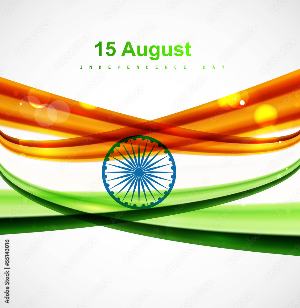 Shiny indian flag tricolor vector design art illustration Stock Vector ...