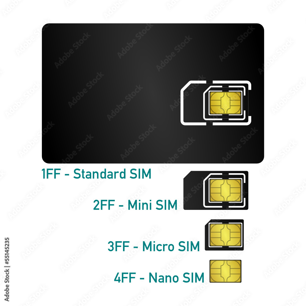 sim-karten-typen VI Stock-Vektorgrafik | Adobe Stock