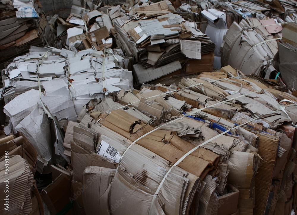 waste paper recycling Stock Photo | Adobe Stock