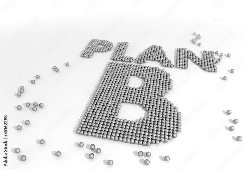 plan b symbol made of tiny spheres Stock Illustration | Adobe Stock