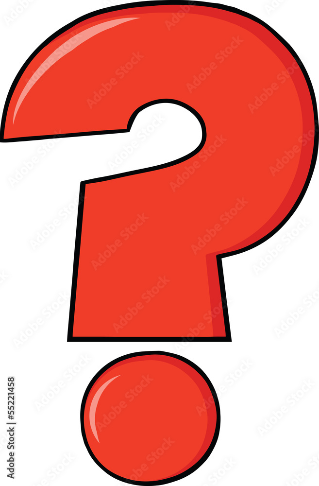 Red Cartoon Question Mark Stock Vector | Adobe Stock