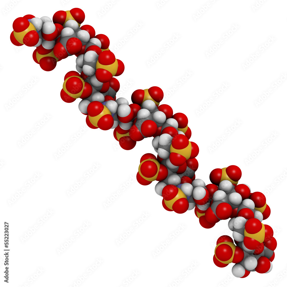 Heparin anticoagulant drug, chemical structure. Stock Illustration ...