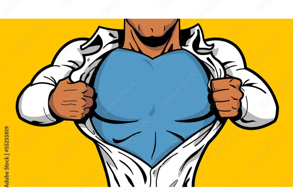Black Superhero Chest Stock Vector | Adobe Stock