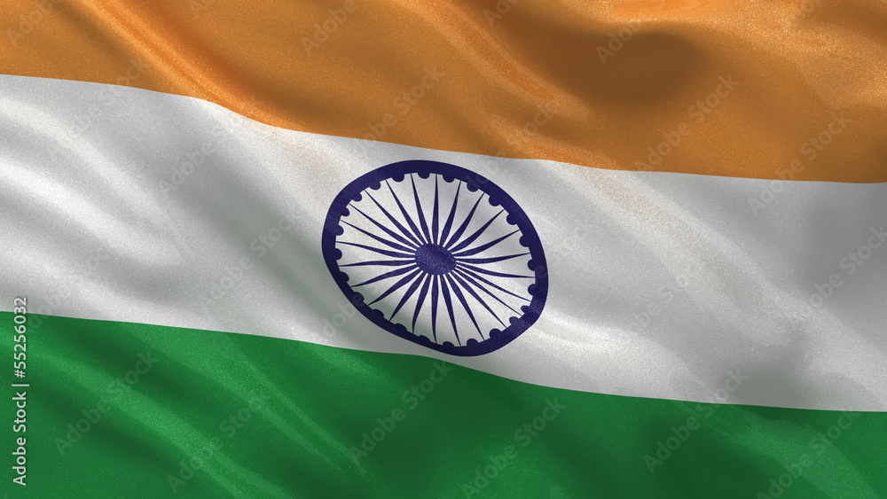 Seamless loop of the Indian flag waving in the wind Stock Video | Adobe ...