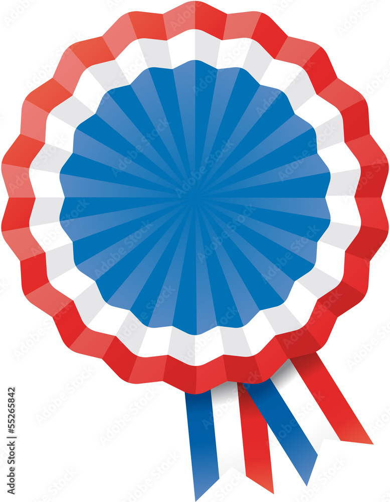 Kokarde France schräg Stock Vector | Adobe Stock