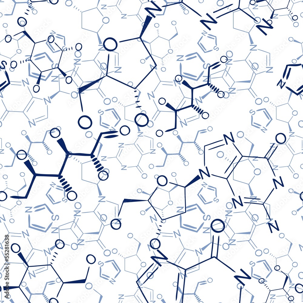 Seamless chemical pattern Stock Vector | Adobe Stock