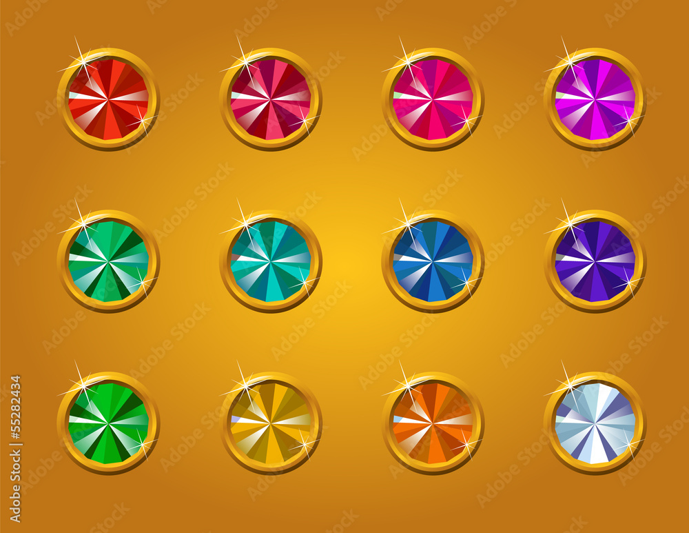 vector diamond set Stock Vector | Adobe Stock