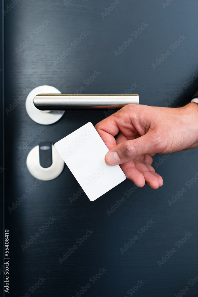 electronic keycard for room door in modern hotel Stock Photo | Adobe Stock