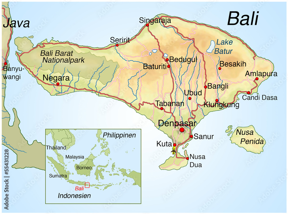 cocinar Orgullo dinámica bali mapa Crítico zorro Chip