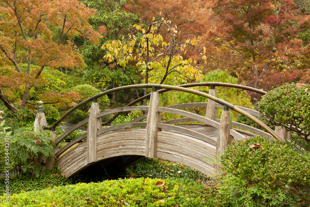 Arch Bridge in a Japanese Garden Stock Photo | Adobe Stock
