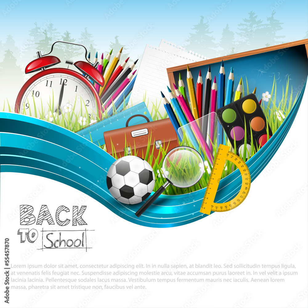 Back to school - vector background Stock Vector | Adobe Stock