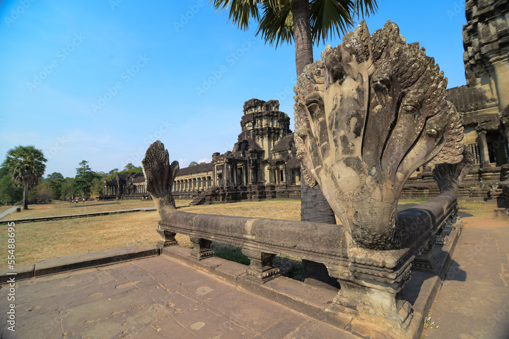 Old naga statue in angkor wat temple, Cambodia Stock Photo | Adobe Stock