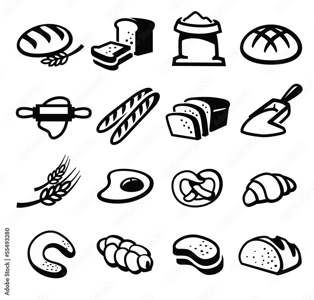 bread icon Stock Vector | Adobe Stock