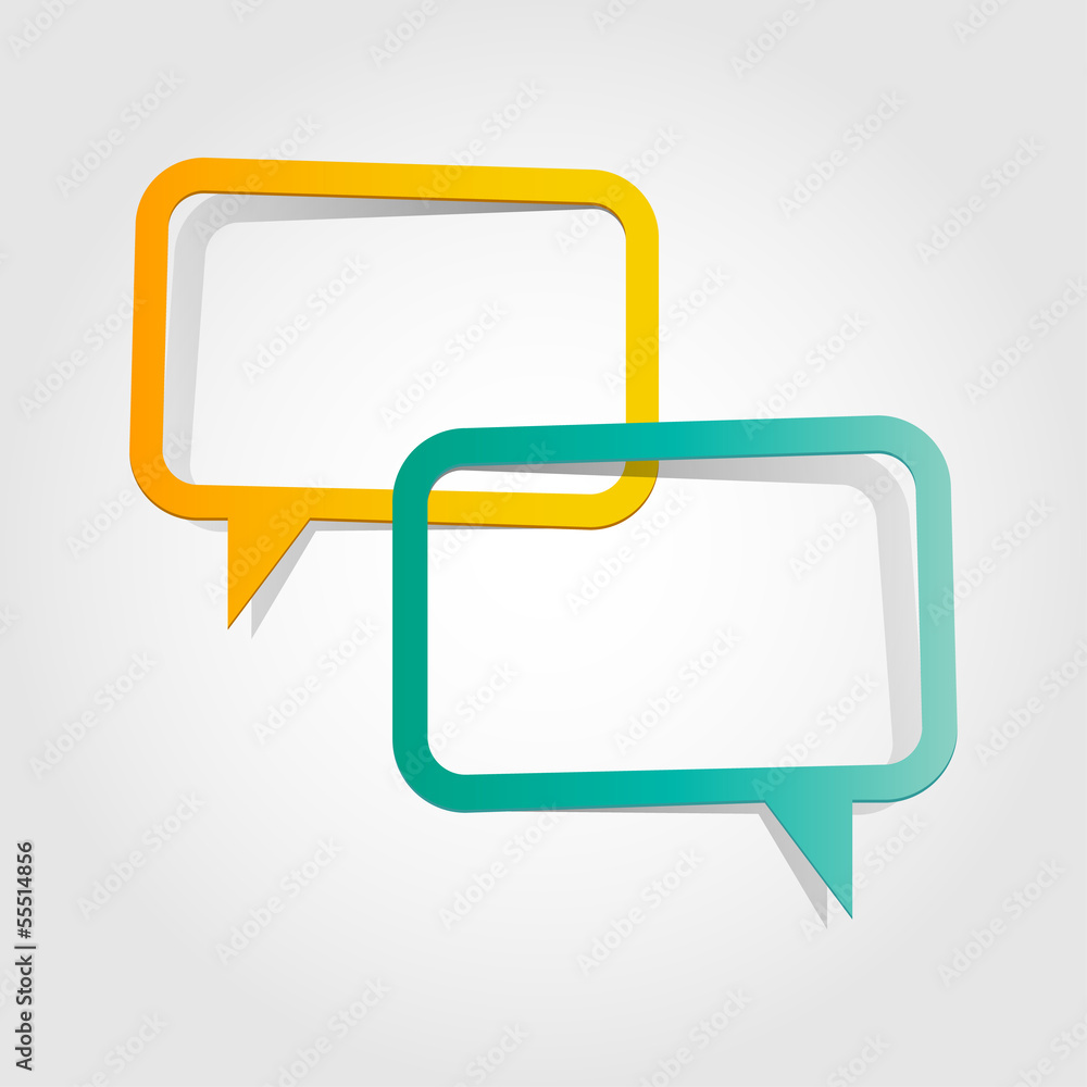 Speech Bubbles, Vector illustration. Stock Vector | Adobe Stock