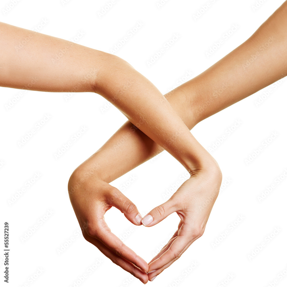 Two hands forming a heart Stock Photo | Adobe Stock
