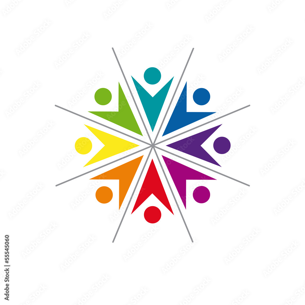 Vector logo teamwork Stock Vector | Adobe Stock