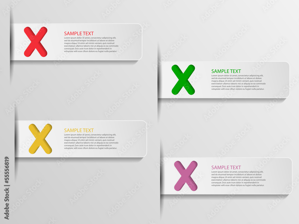 Check mark stickers Stock Vector | Adobe Stock