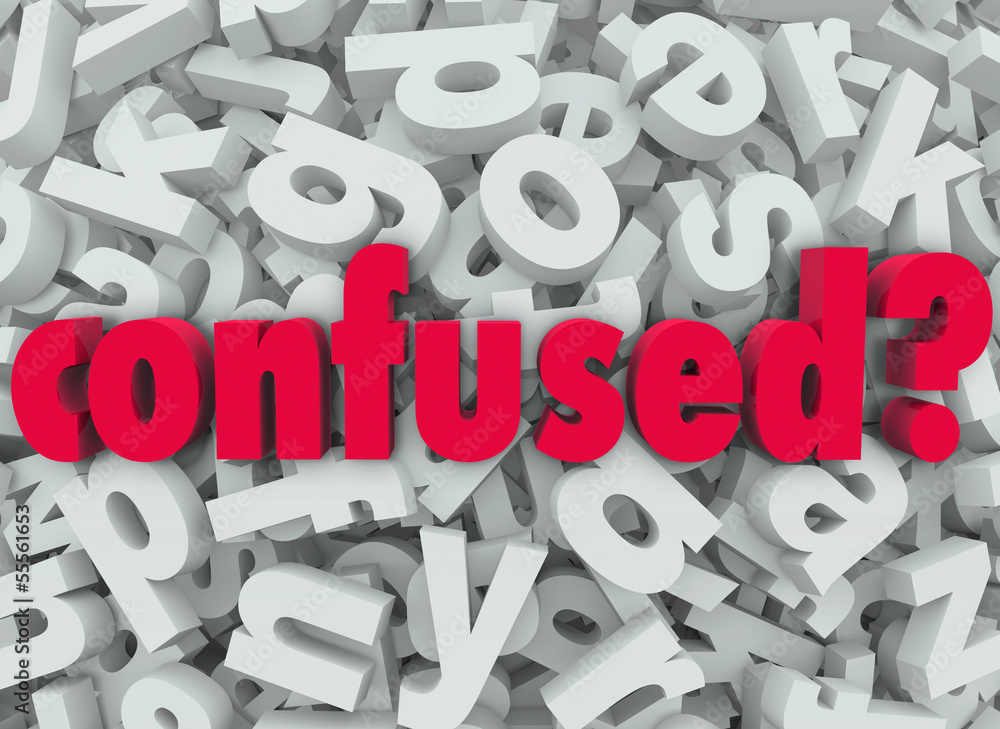 Confused Word Letter Background Disoriented Lost Stock Illustration ...