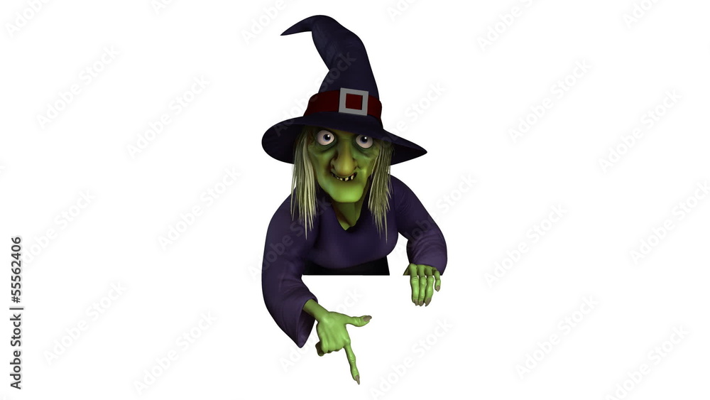 3d halloween witch animation Stock Video | Adobe Stock
