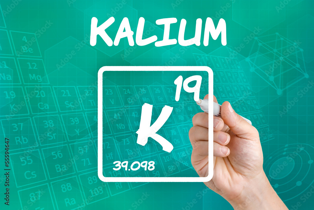Symbol für das chemische Element Kalium Stock-Foto | Adobe Stock