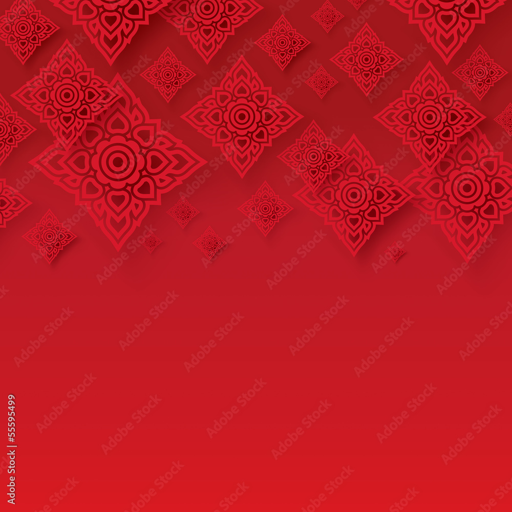 Thai art background, Thai art Pattern vector . Stock Vector | Adobe Stock