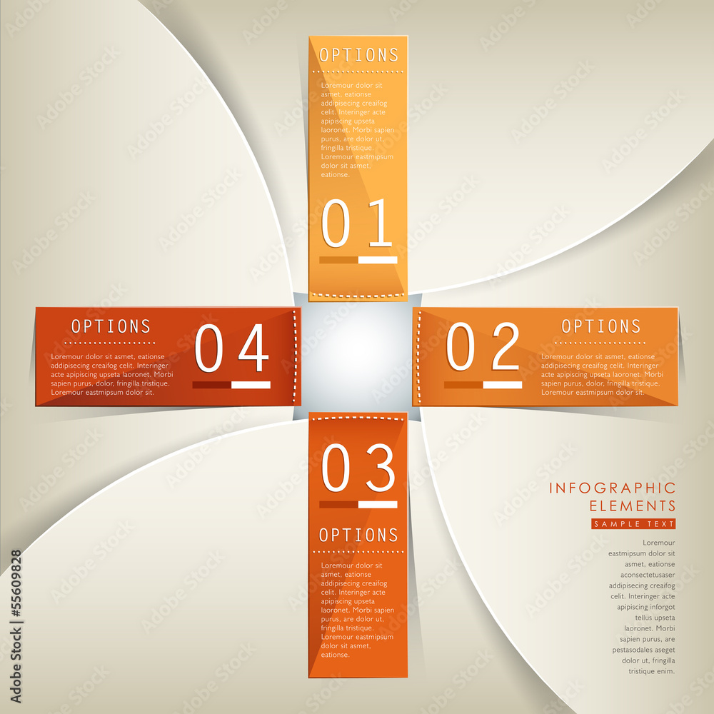 vector abstract 3d paper infographics Stock Vector | Adobe Stock