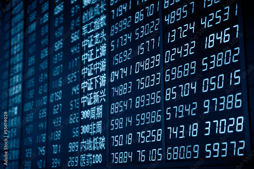 Stock market quotes Stock Photo | Adobe Stock