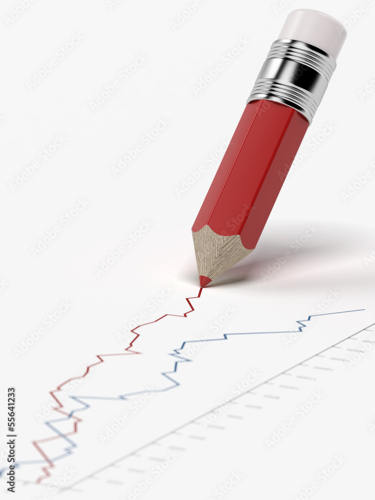 pencil drawing a diagram Stock Illustration | Adobe Stock