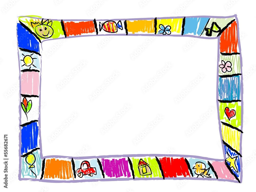 Color Doodles Frame Stock Vector | Adobe Stock