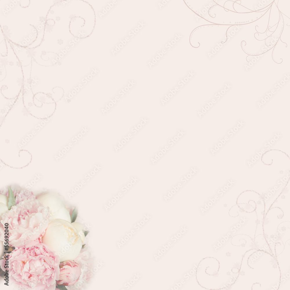 pink wedding background with rose peony Stock Photo | Adobe Stock