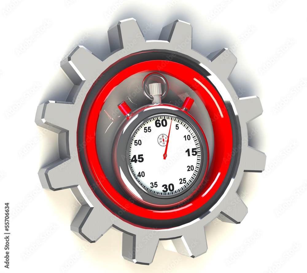 Zahnrad Zeit Stock-Illustration | Adobe Stock