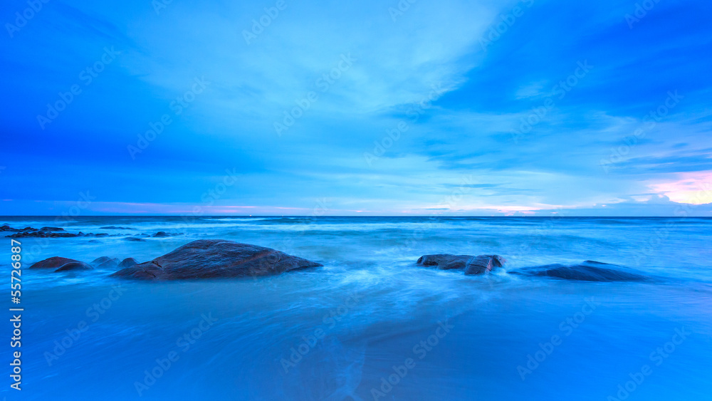 Blue beach Stock Photo | Adobe Stock