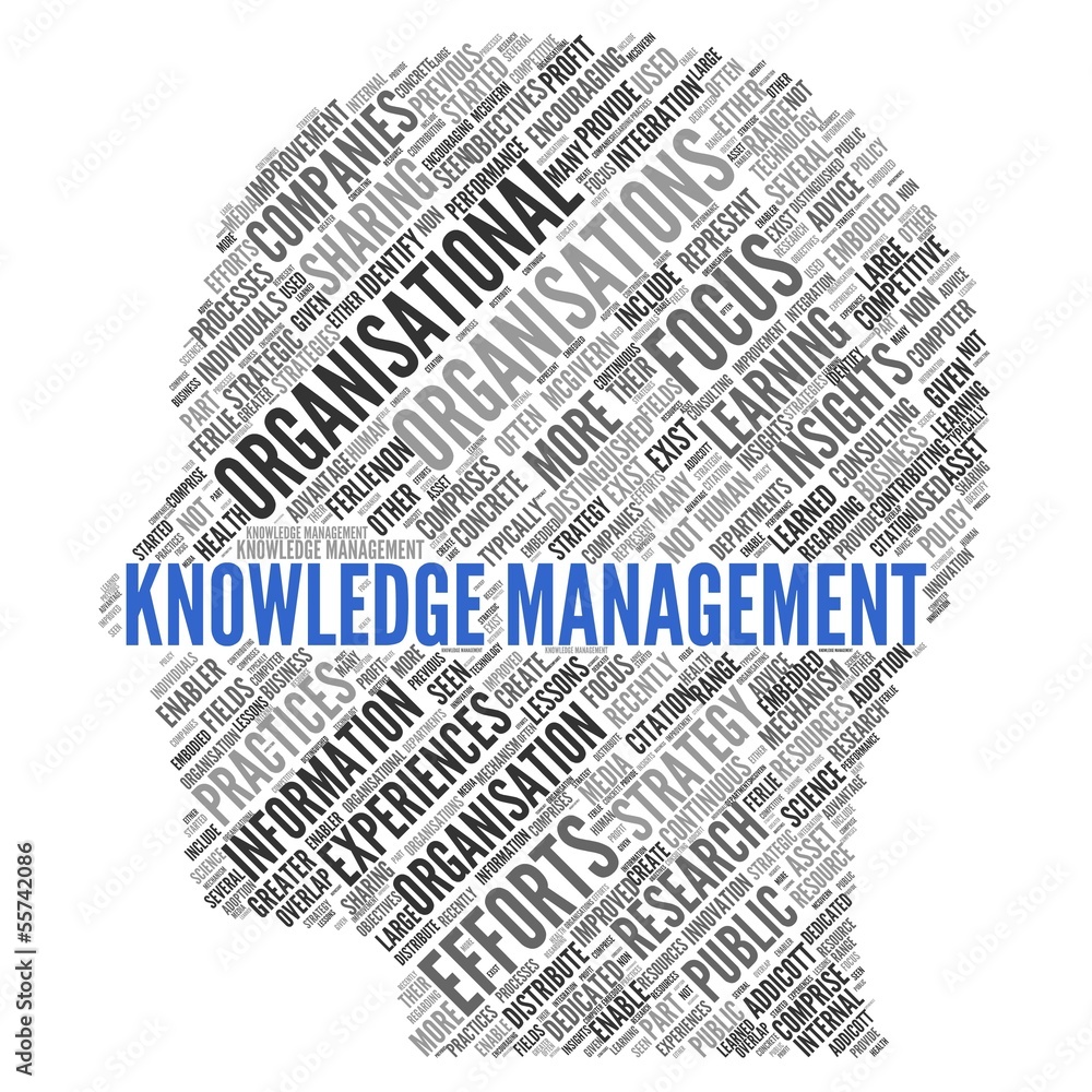 KNOWLEDGE MANAGEMENT | Concept Wallpaper Stock Illustration | Adobe Stock