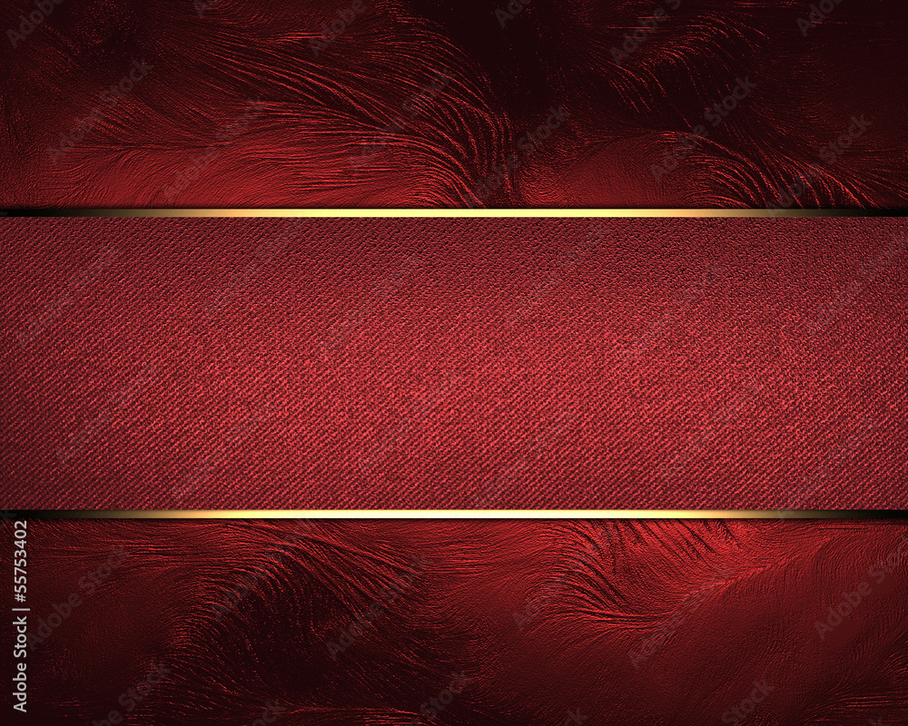 Design template. Red background with red ribbon Stock Illustration ...