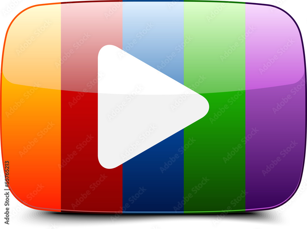 Play button Stock Vector | Adobe Stock