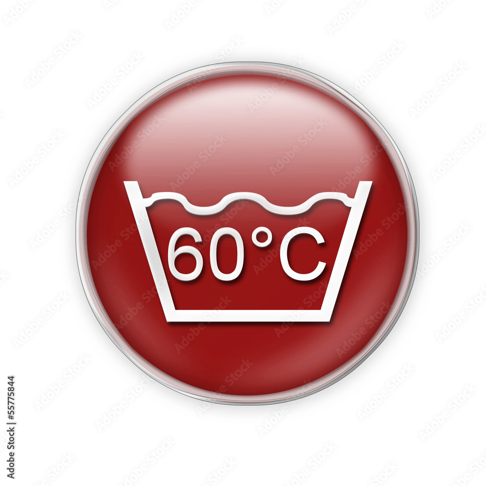 60 Grad Waschzeichen Stock-Illustration | Adobe Stock