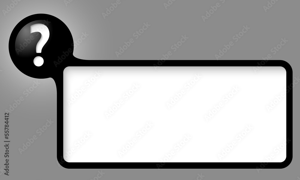 black vector text frame with question mark Stock Vector | Adobe Stock