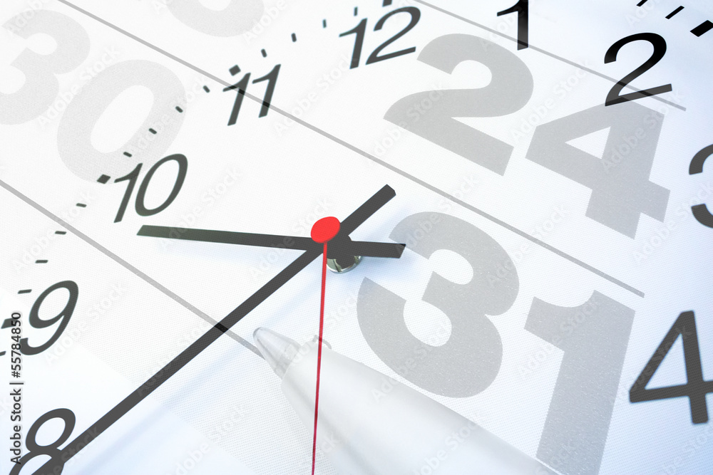 Kalenderuhr Termin - Konzept Stock Illustration | Adobe Stock