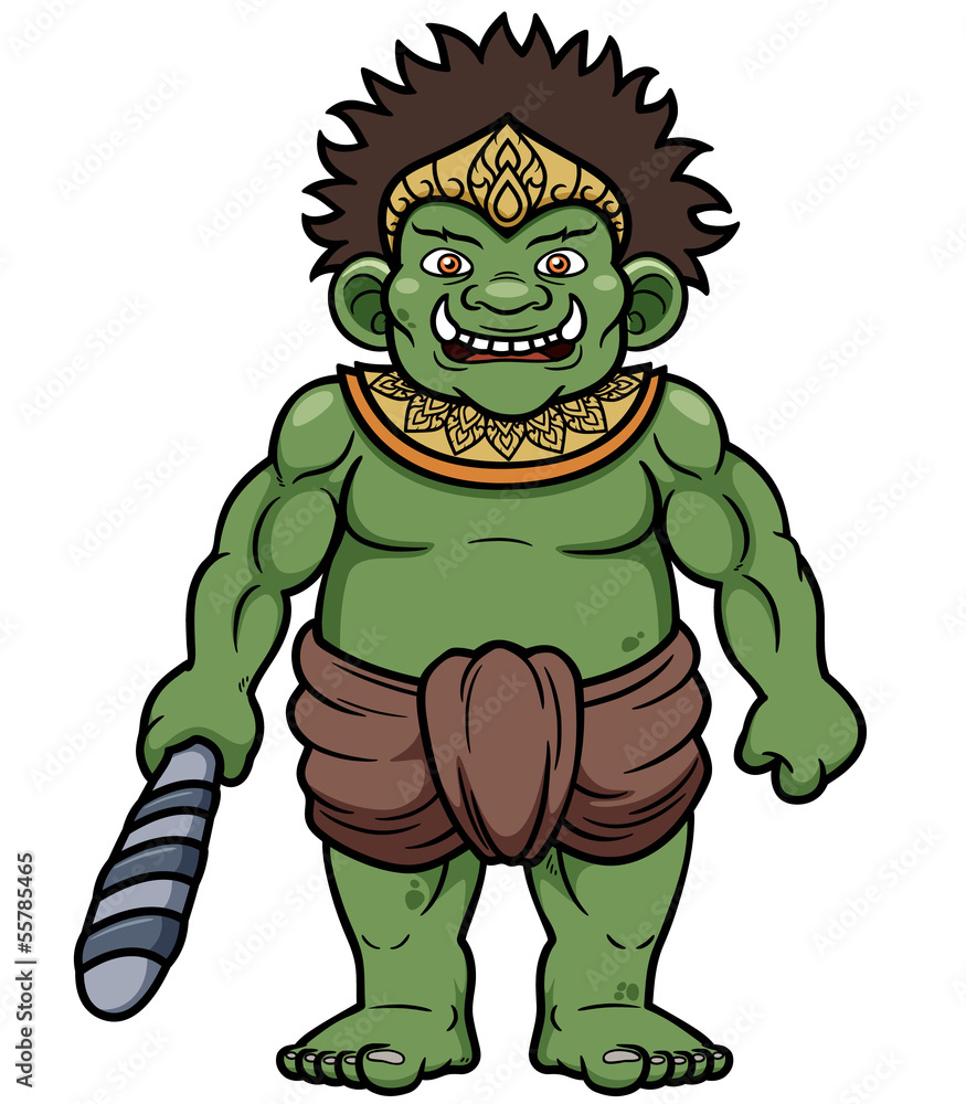 Vector illustration of Cartoon giant Stock Vector | Adobe Stock