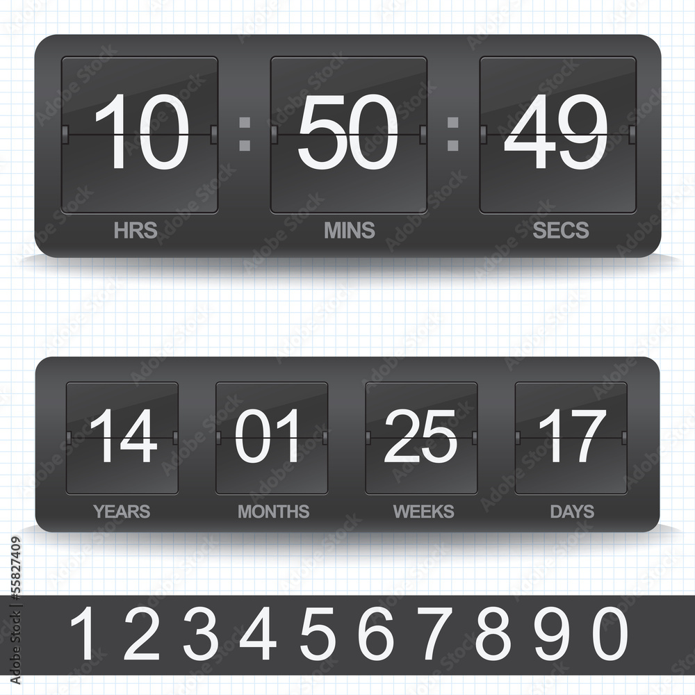 Countdown timer Stock Vector | Adobe Stock