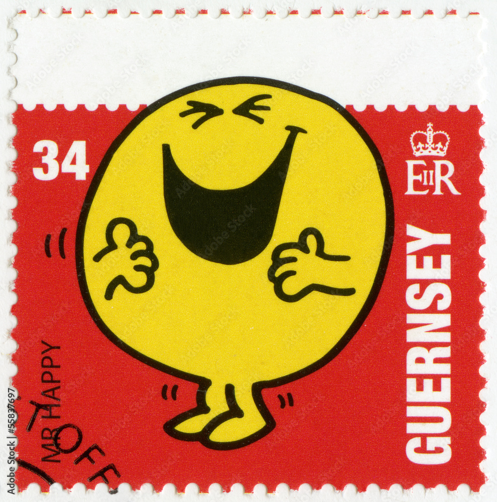 GUERNSEY-2008: shows mr happy, illustration Mr Men & Little Miss Stock ...