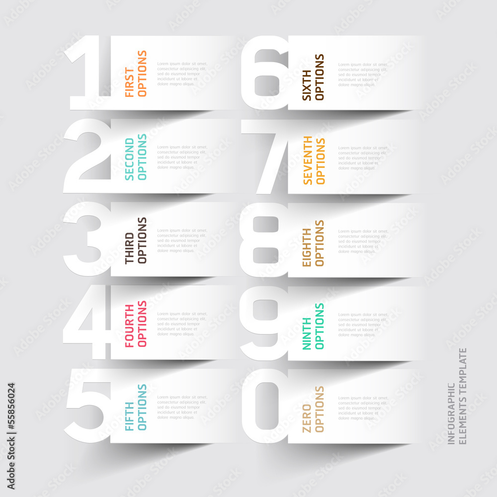 Abstract infographics number options template. Stock Vector | Adobe Stock