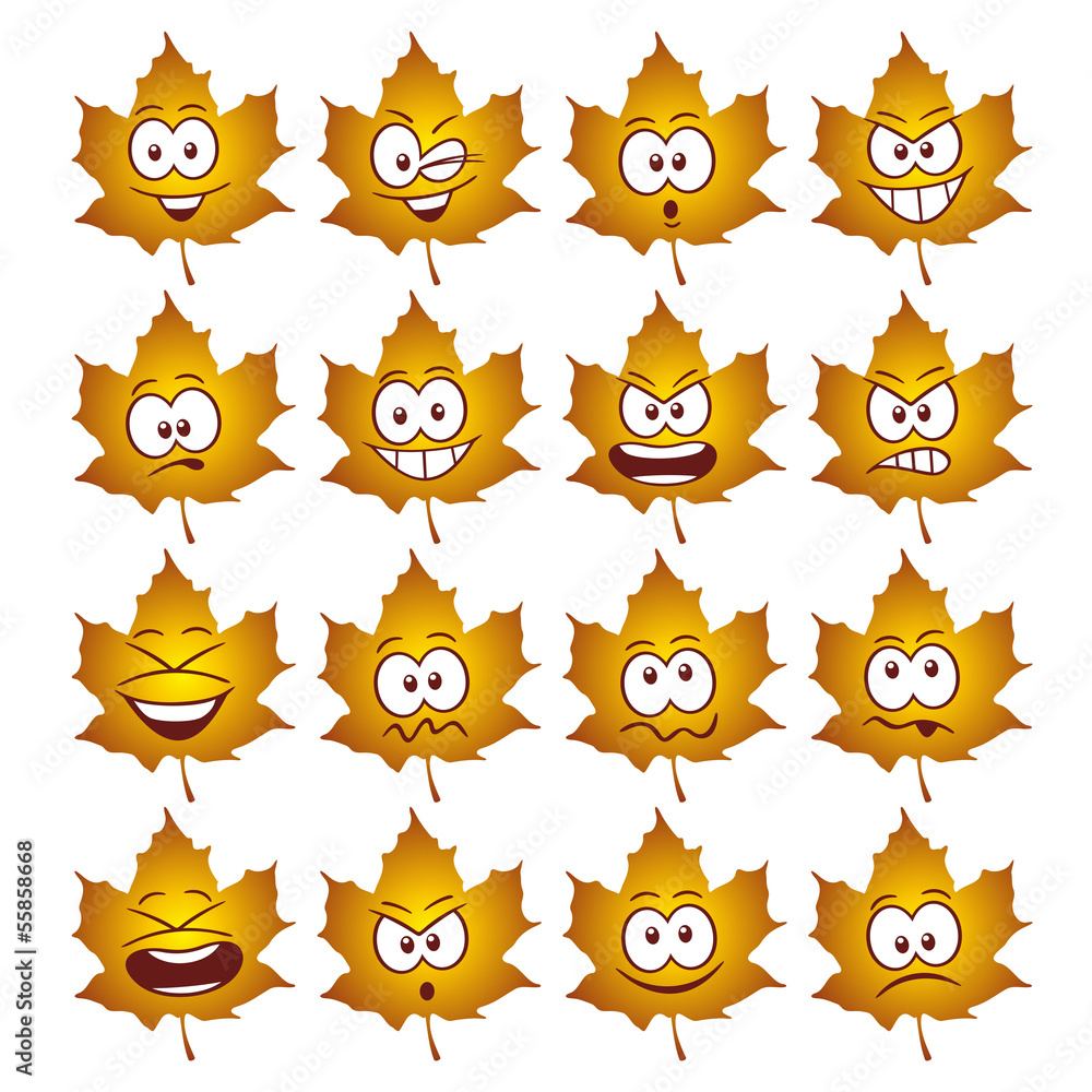 Emoticons Autumn Stock-Illustration | Adobe Stock