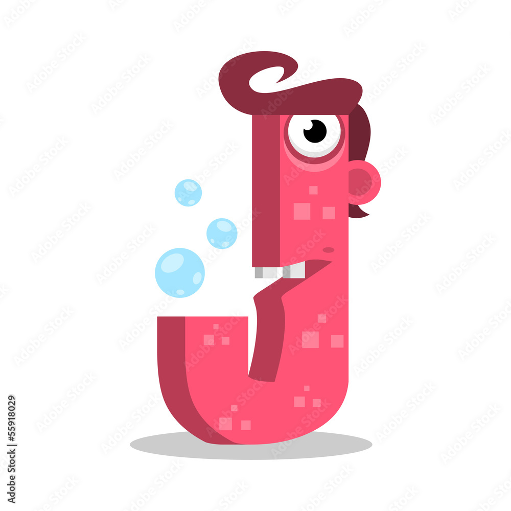 Letter J monster. Vectorial illustration Stock Vector | Adobe Stock