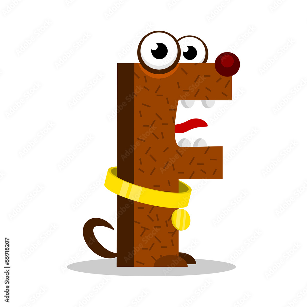 Letter F monster. Vectorial illustration Stock Vector | Adobe Stock