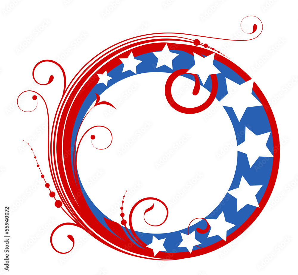 circular design frame vector - 4th of july vector illustration Stock ...