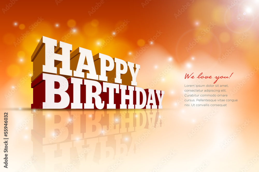 Happy Birthday Stock Vector | Adobe Stock