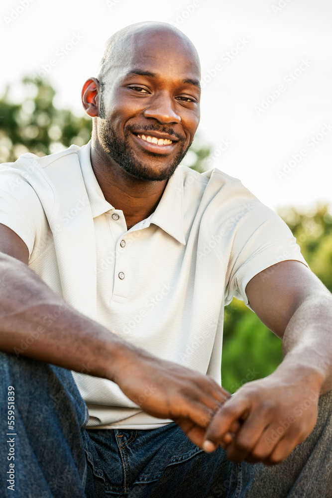 Handsome Black Man Portrait Stock Photo | Adobe Stock