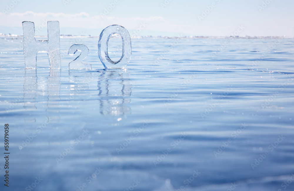 Chemical formula of water H2O Stock Photo | Adobe Stock